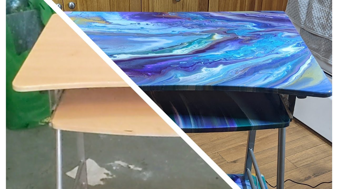 Complete Desk Makeover ~ Prep, Pour, Epoxy ~ A Gift for my Sister - YouTube