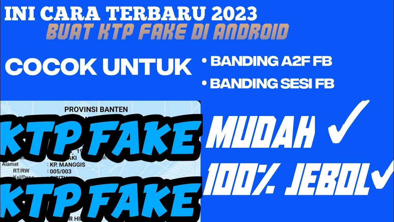 CARA EDIT KTP FAKE TERBARU DI ANDROID - YouTube