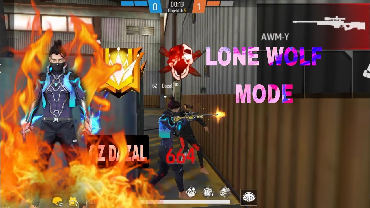 LONE wolf mode FF 999 mode - YouTube