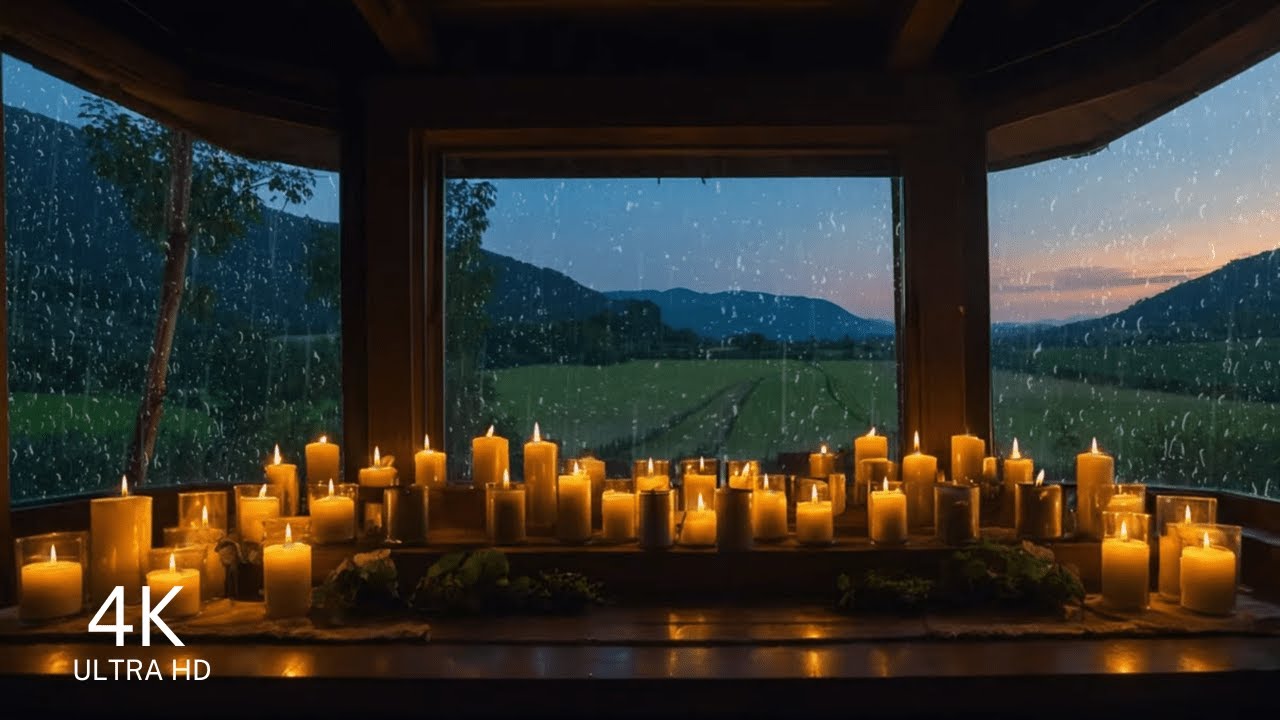 Candle Heaven For BEST Meditation & Deep SleepㅣRain/Thunder/Cicada ...