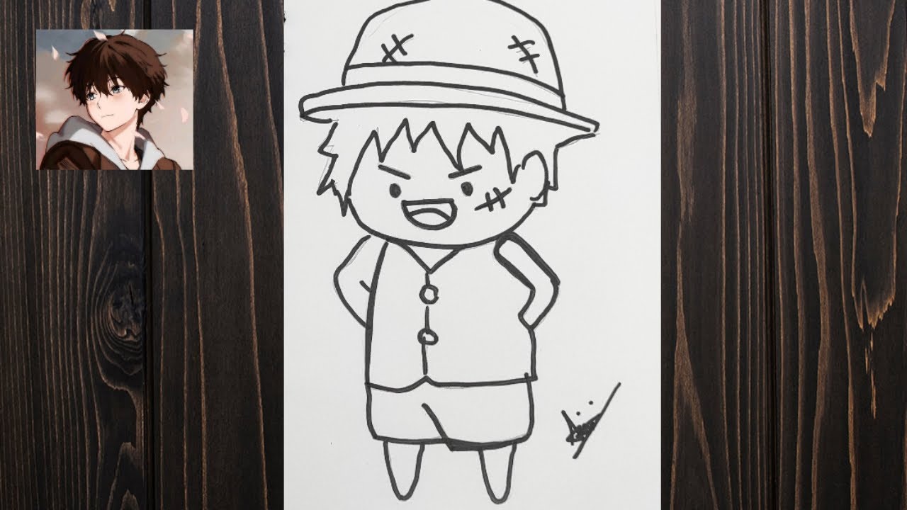 Very Easy Luffy Drawing for beginners from one piece - YouTube