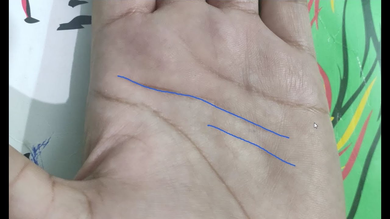 Double Mind Line on Female Hand - YouTube