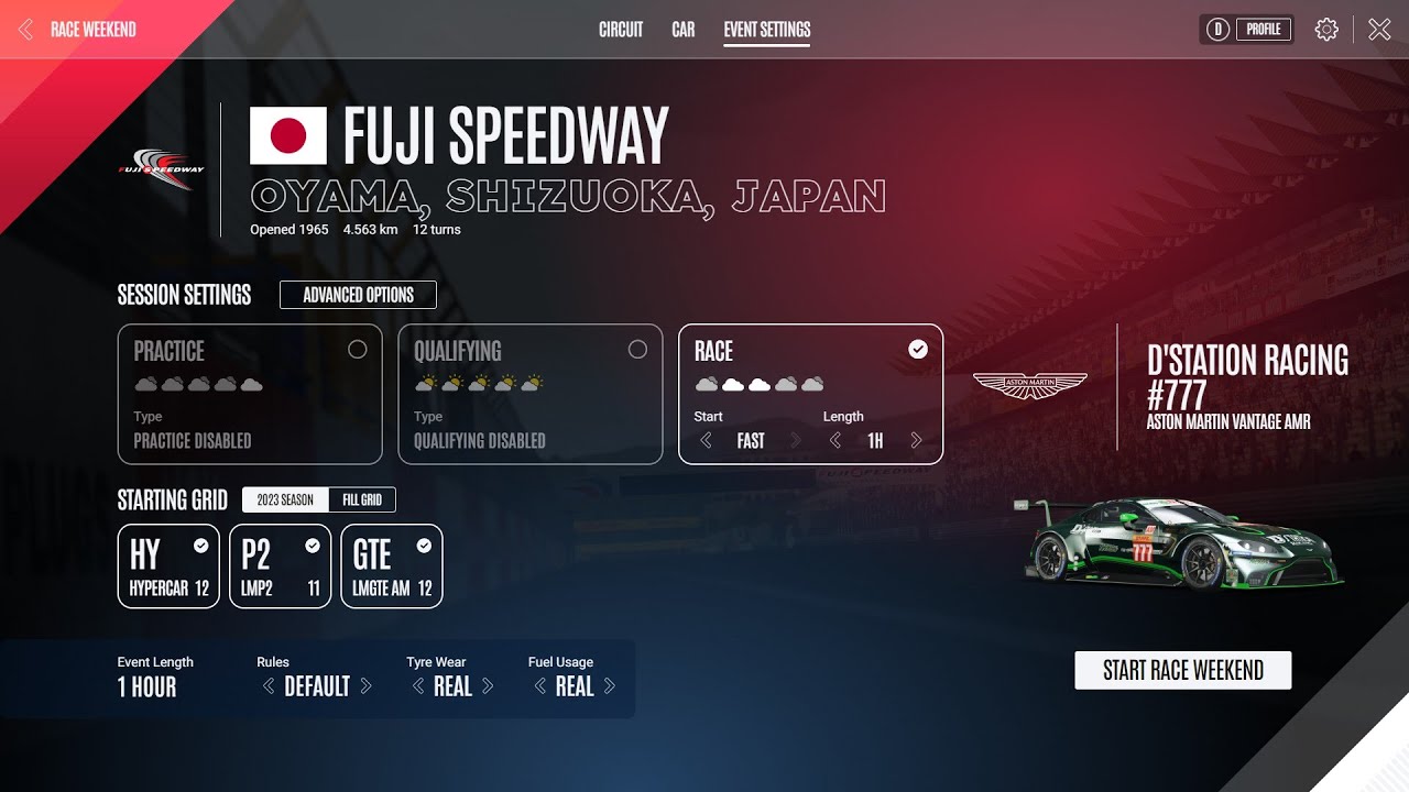 Le Mans Ultimate - Fuji - LMGTE AM - Aston Martin Vantage AMR - YouTube