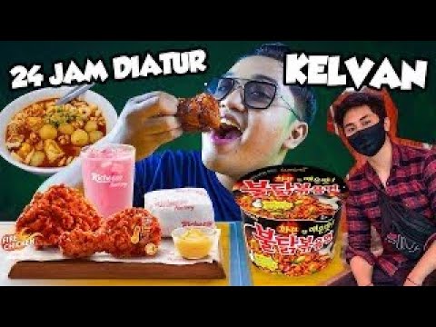 24 JAM MAKAN DI ATUR KELVAN !! PEDAS SEMUA !! - YouTube