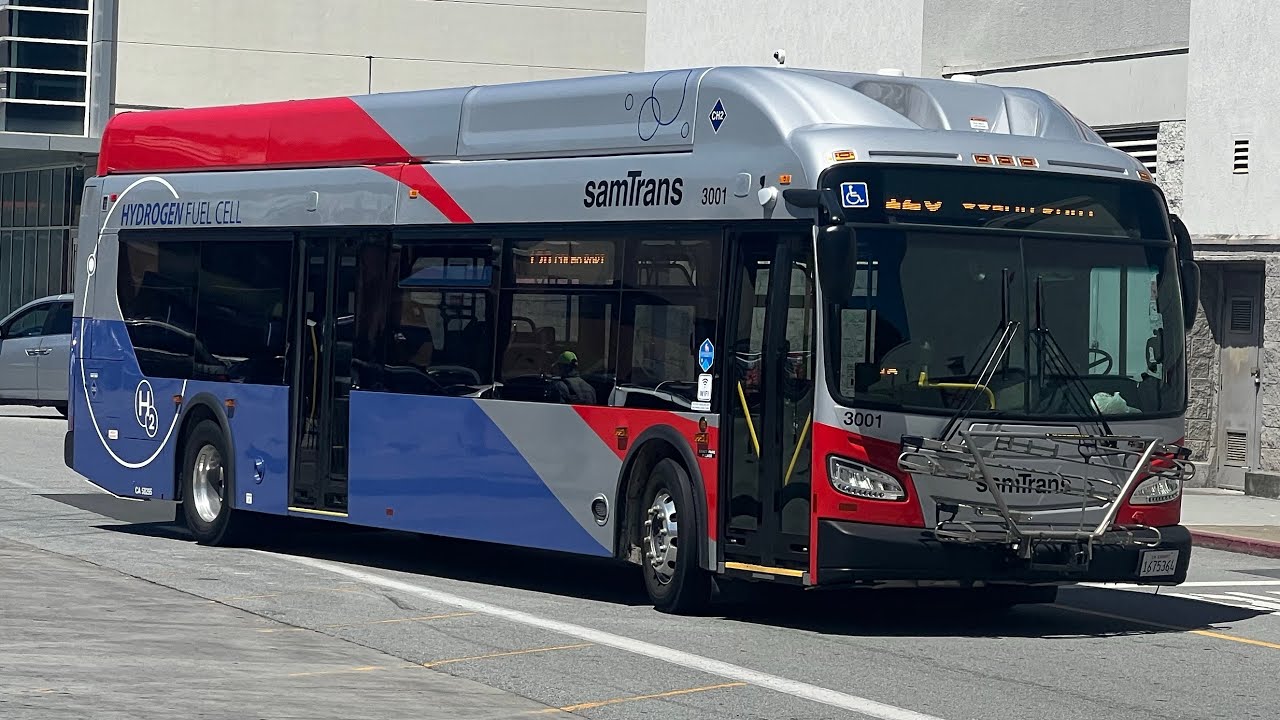 Samtrans 2023 New Flyer Xcelsior XHE40 3001 on route 120 - YouTube