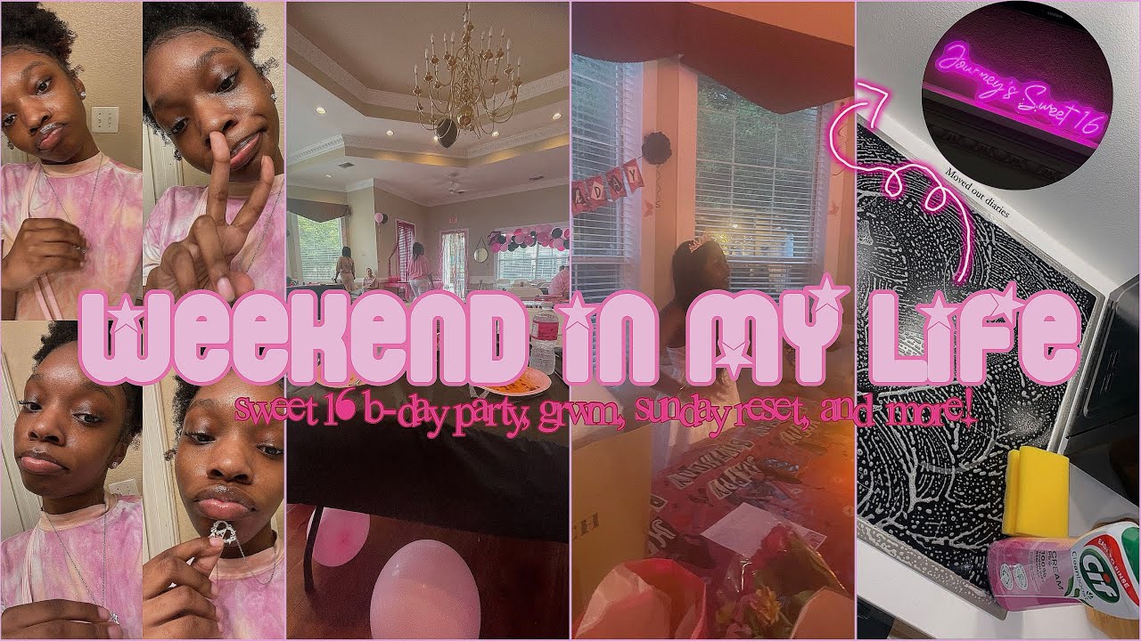 WEEKEND In My Life: Sweet 16 b-day party, grwm, sunday reset, and more ...