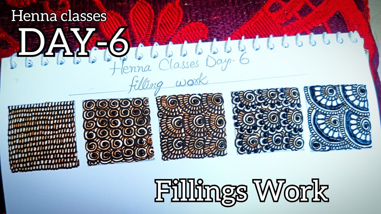 HENNA CLASSES DAY-06 | EASY HENNA ELEMENTS DESIGNS FOR BEGINNERS ...