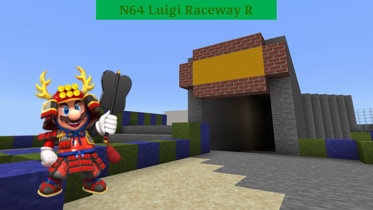 Mario Kart Minecraft - N64 Luigi Raceway R - YouTube