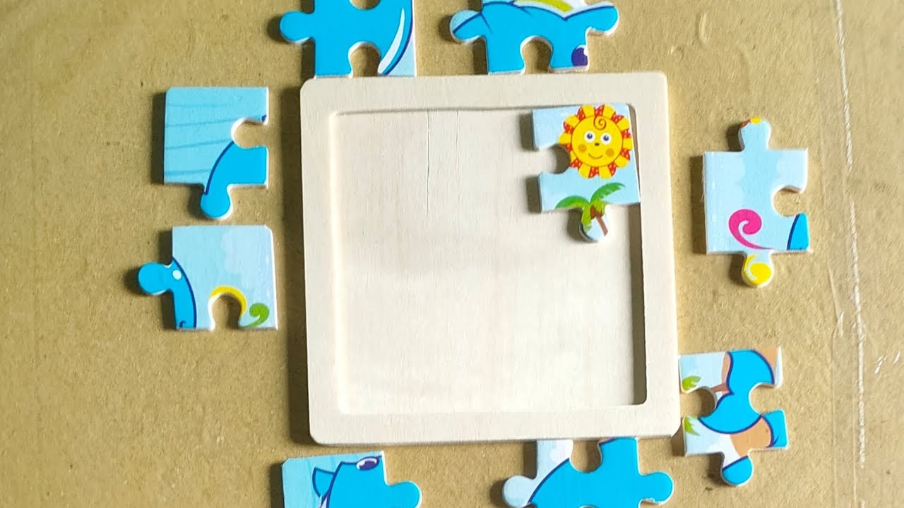 Menyusun puzzle ikan paus dan hewan jerapah┃Put together whale and ...