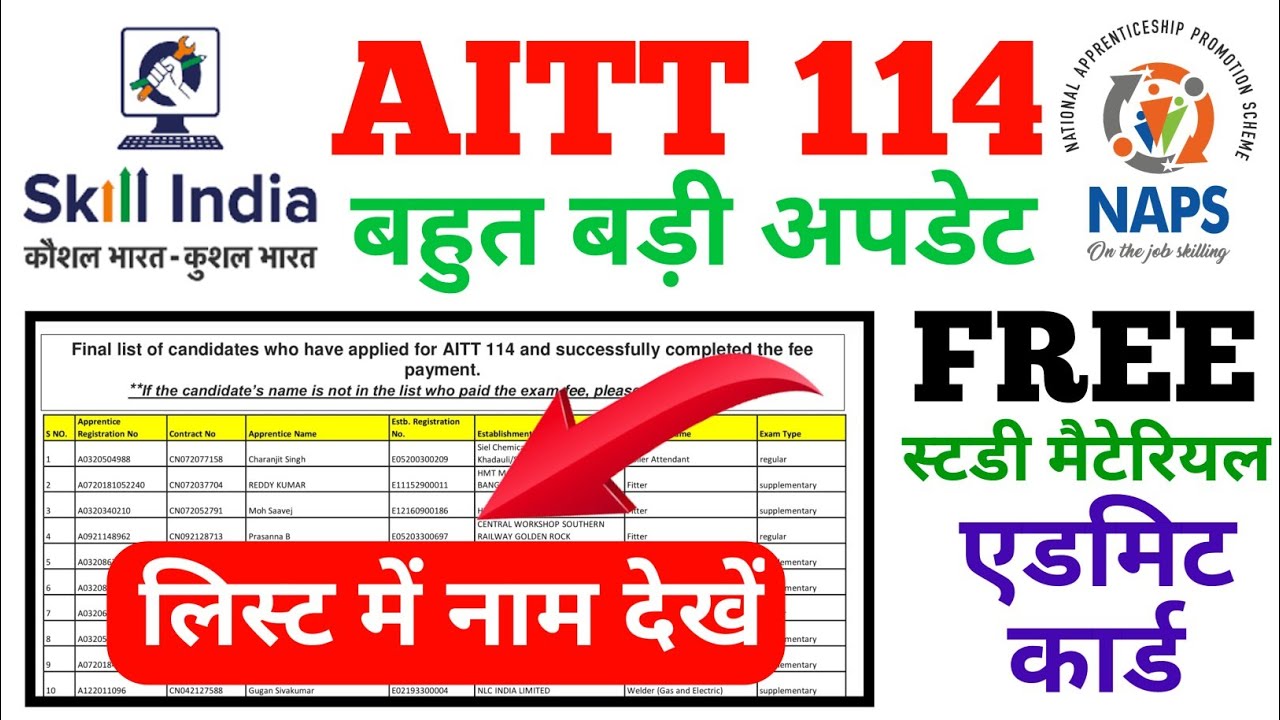 AITT 114 Big Update | Final List Jari Fees Paid List | AITT 114 Admit ...