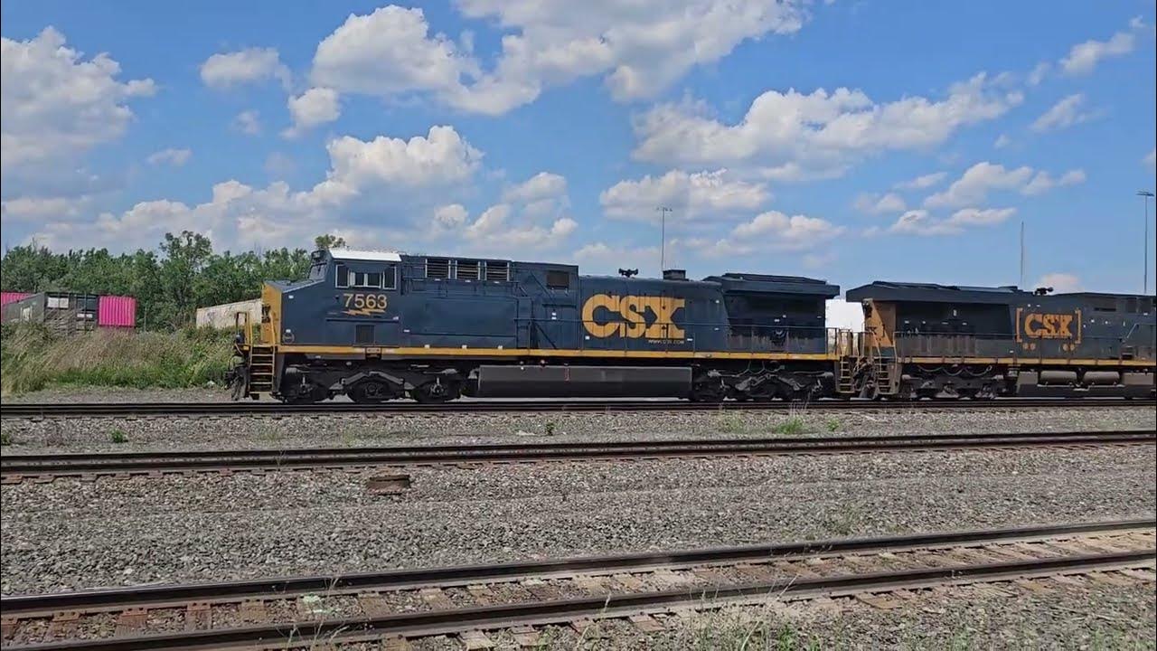 CSX Syracuse Terminal Subdivision @ CP285 GE CM44AC 7226 Leads Manifest With DPU & An Intermodal ...