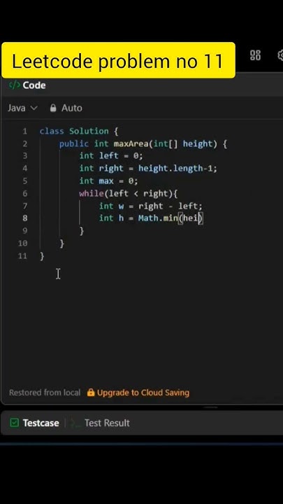 Container with most water | Leetcode problem solving #leetcode #java #shots - YouTube