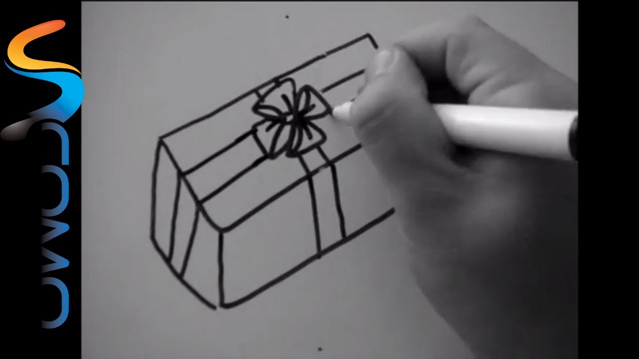 Cómo hacer un regalo en dibujo - How to make a gift in drawing - YouTube