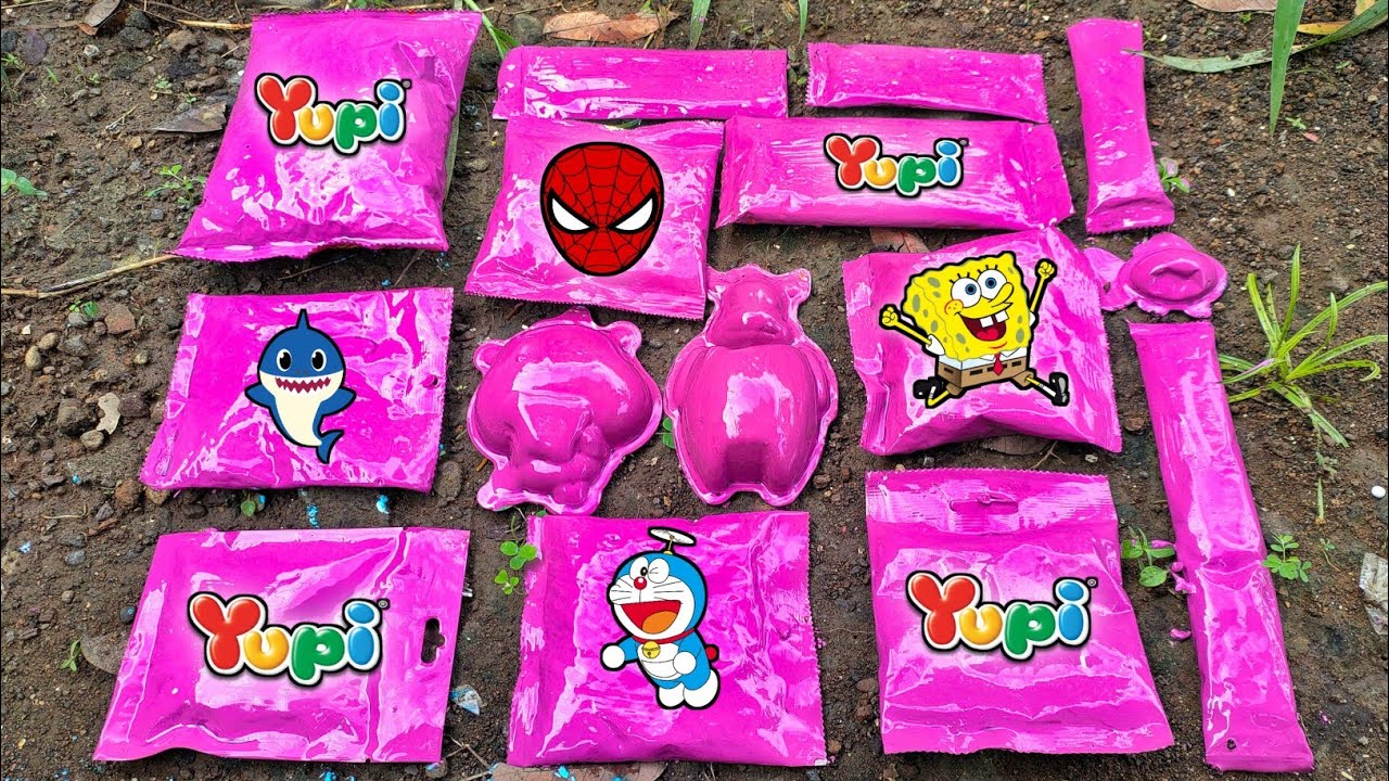 MEMBERSIHKAN PERMEN YUPI PENUH KOTORAN LUMPUR..!! Yupi Fun Gum, Yupi ...