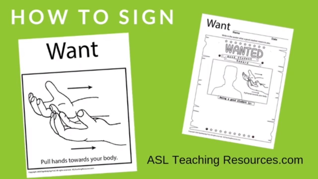 Learn How to Sign the Word Want - YouTube