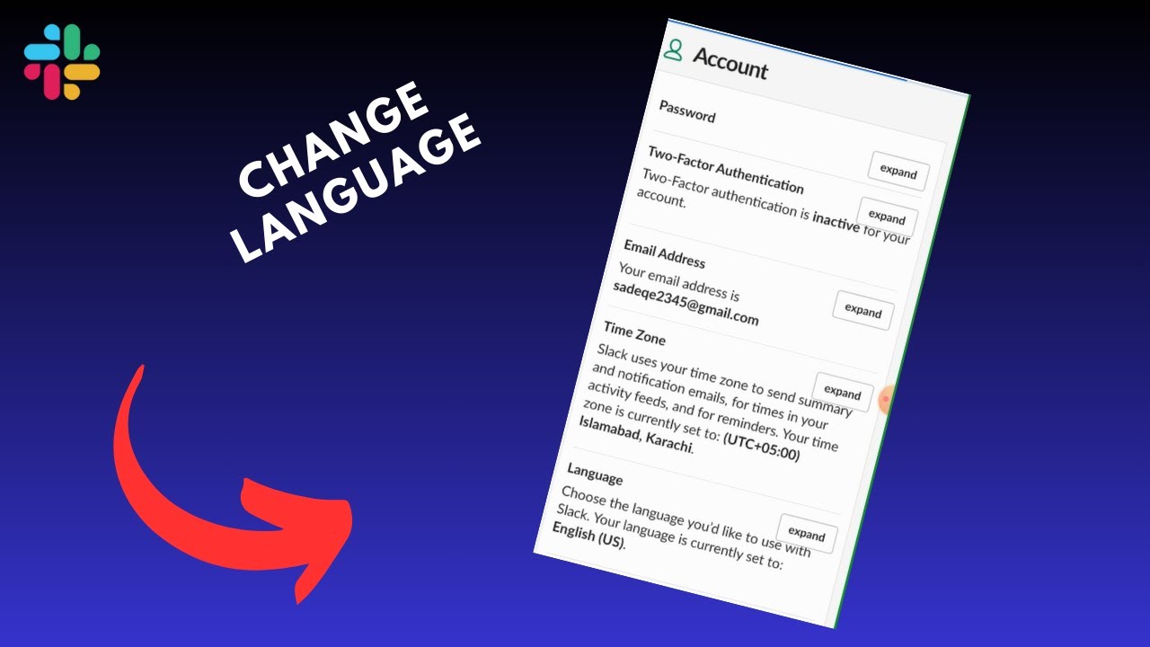 how to change slack language - YouTube
