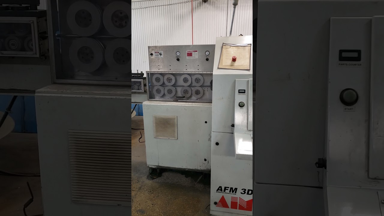 12774 AIM Model AFM-3D16T 3-D CNC Wire Bending Machine - YouTube