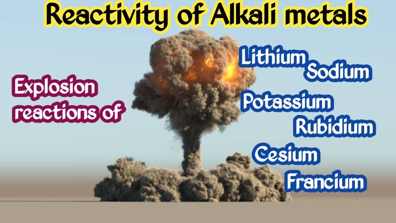 Reactivity of alkali metals/ explosion of rubidium, cesium & francium ...
