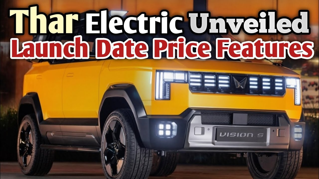 Mahindra Thar Ev Unveiled with New Features Colors Amazing Looks - YouTube