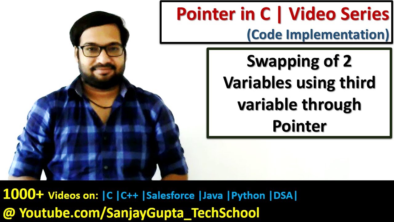 Swapping Of Two Variables Using Third Variable And Pointers In C 3030