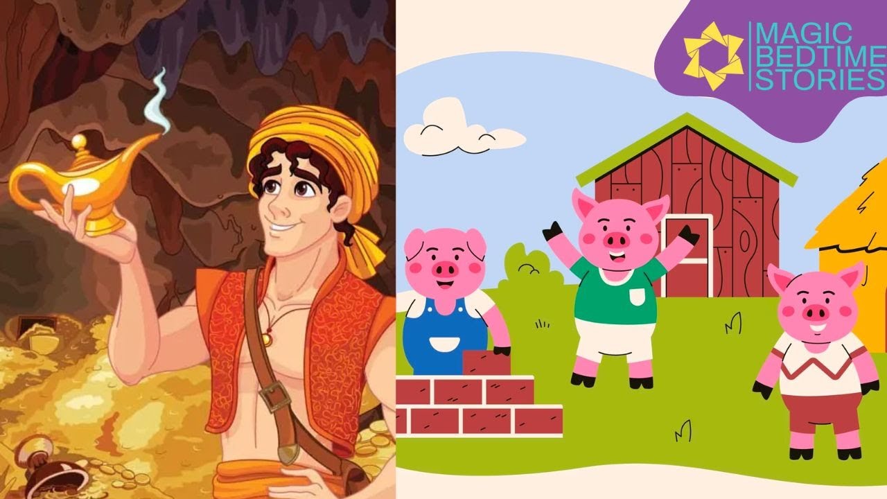 Aladdin and Three little pigs | Magic Bedtime Stories for Kids - YouTube