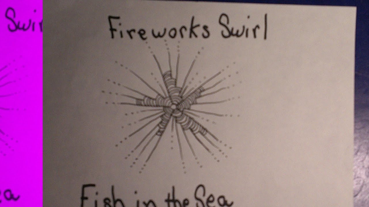 Zentangle Pattern "Fireworks Swirl" - YouTube