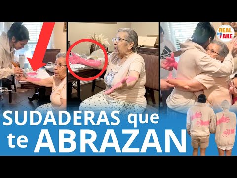 Nietos hacen sudaderas con abrazos de su abuelita #viralvideo #noticias