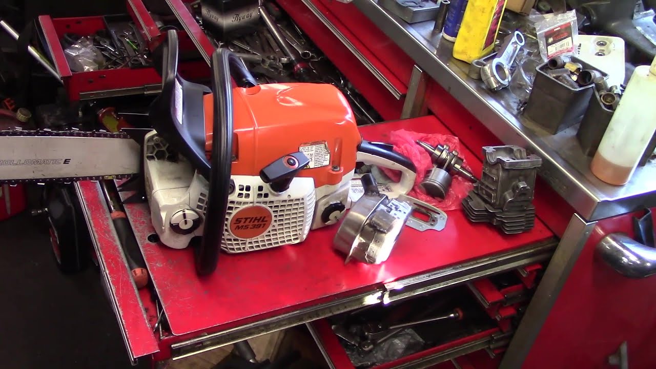 Stihl ms 391 Fixing Issues The Muffler Coming Loose & Cylinder Problems ...