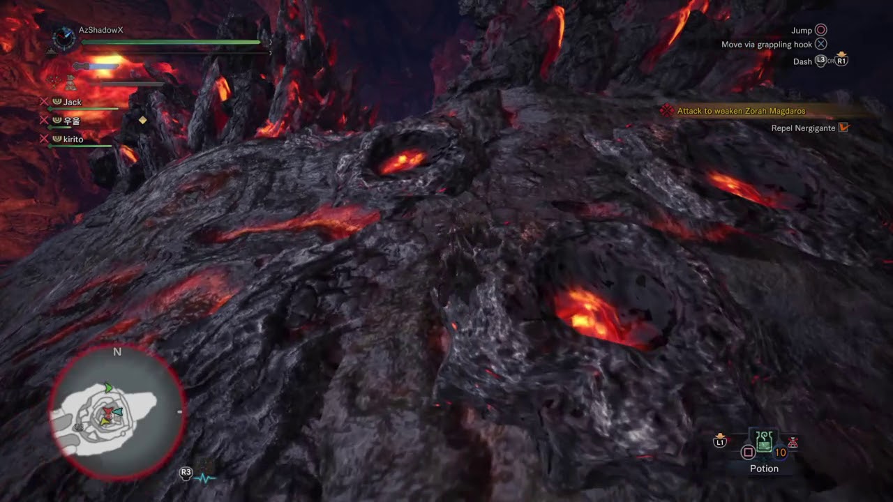 Monster Hunter World Zorah Magdaros Gem Dual Blade - YouTube