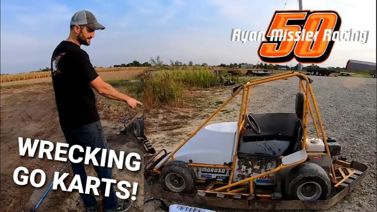Wrecking Go-Karts In The Back Yard - YouTube
