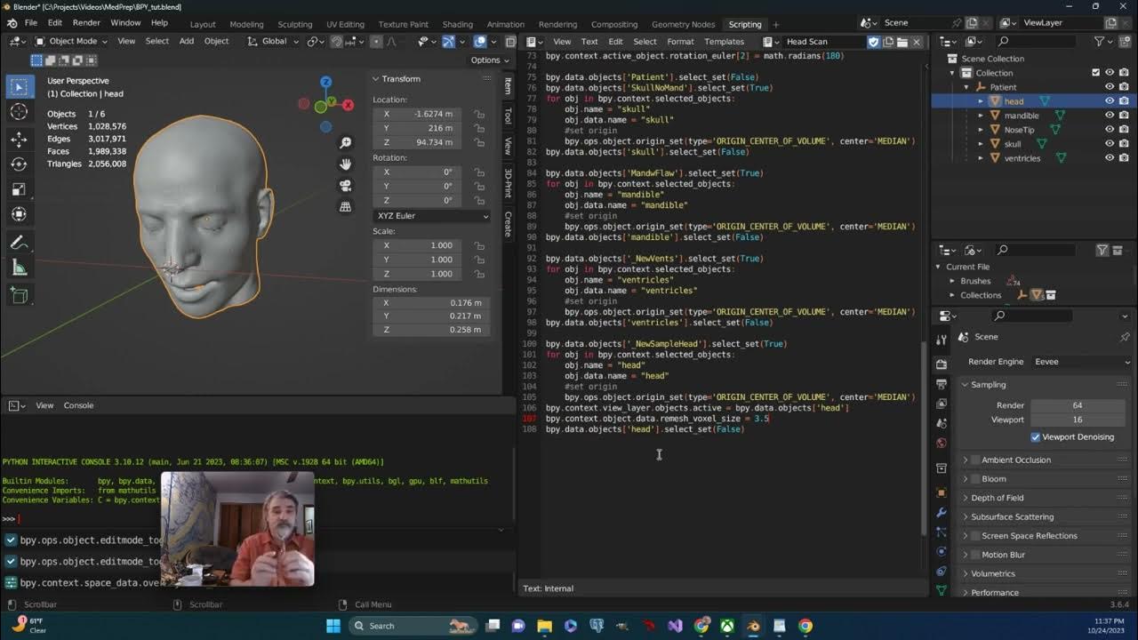 Remeshing with Blender Python Part 1 - YouTube