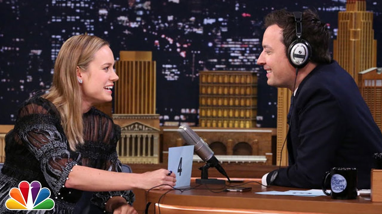 Brie Larson charms her way through a Fallon game