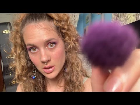 Purple Glitter Eyeshadow & a Nude Lip 💜💎✨🎡 ASMR