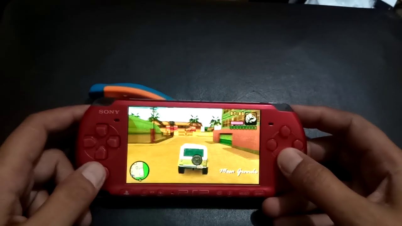 sony psp red 3000 review and game play gta vice city full clear virus ...