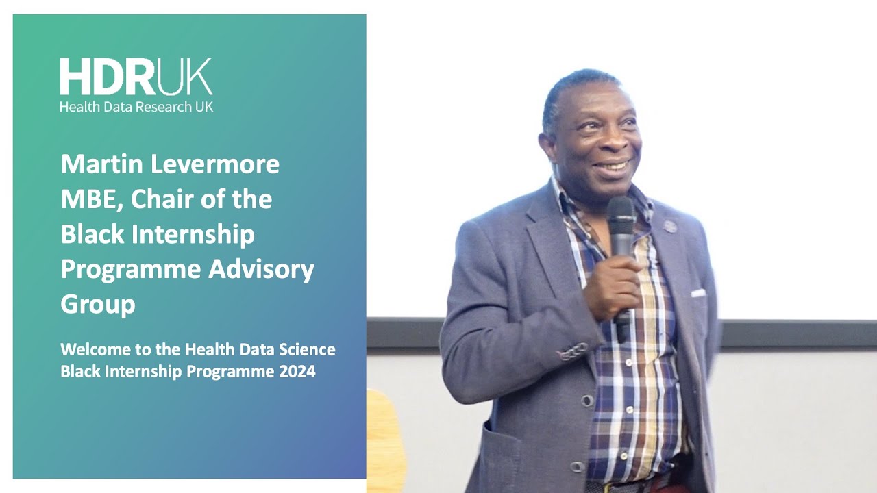 Professor Martin Levermore at HDR UK Black Internship opening ceremony ...