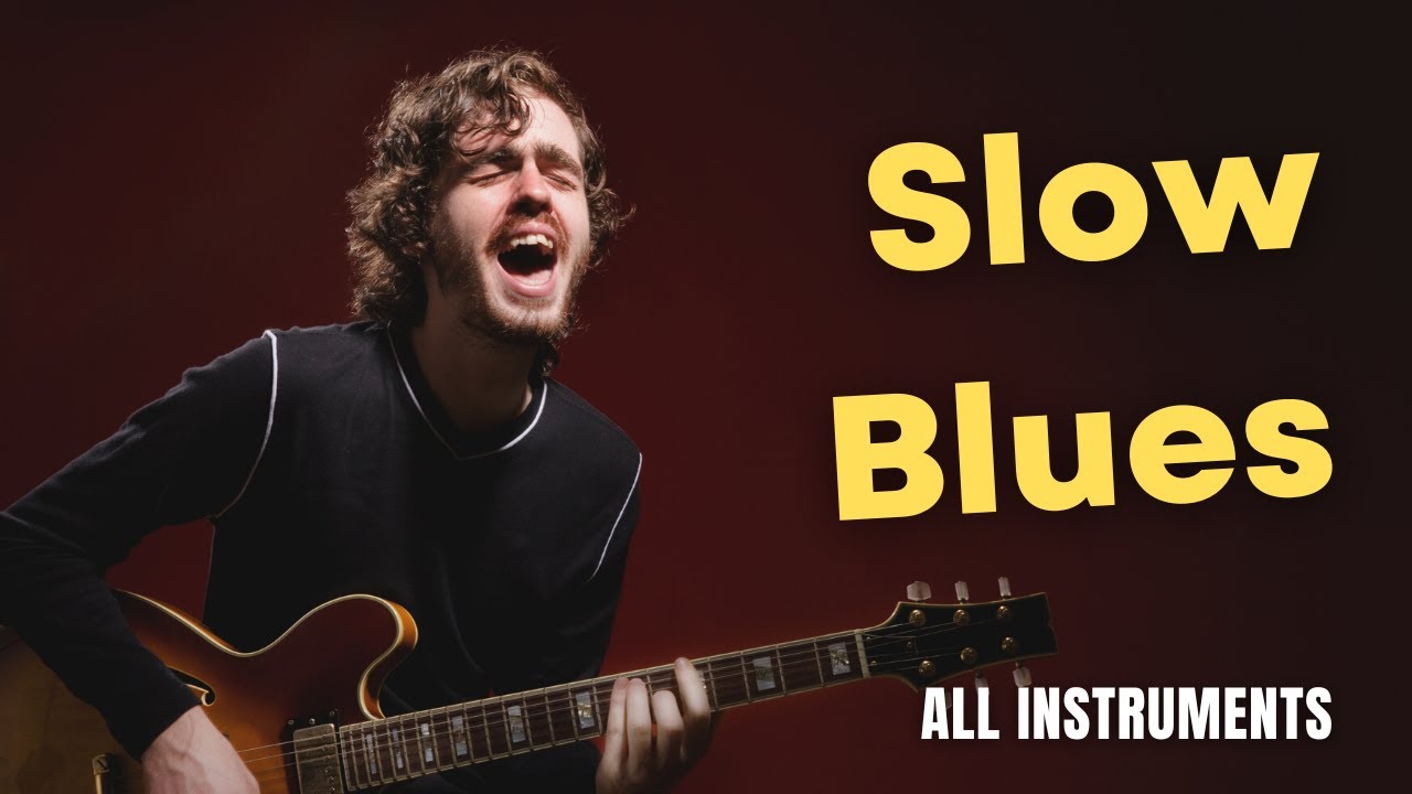 Slow Blues, All Instruments, A, 60 bpm - Backing Track - YouTube