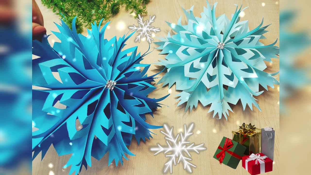AMAZING paper snowflake Christmas crafts Decorations Tutorial - YouTube