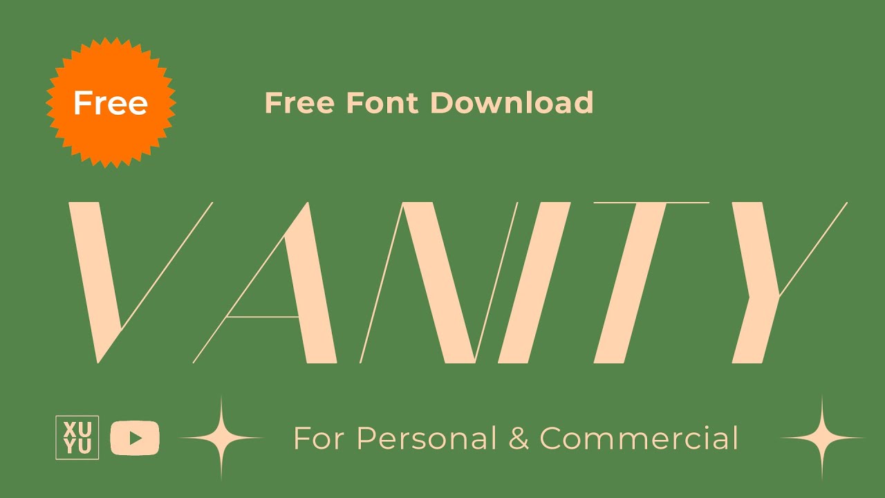 Free For Commercial Use !【Free Font】Vanity || Collect Free Design ...