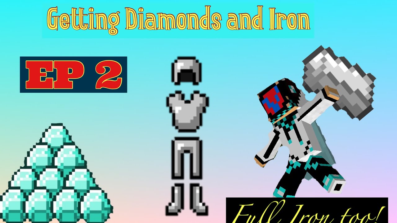 Getting Full Iron and Diamonds![Minecraft survival series EP2] - YouTube