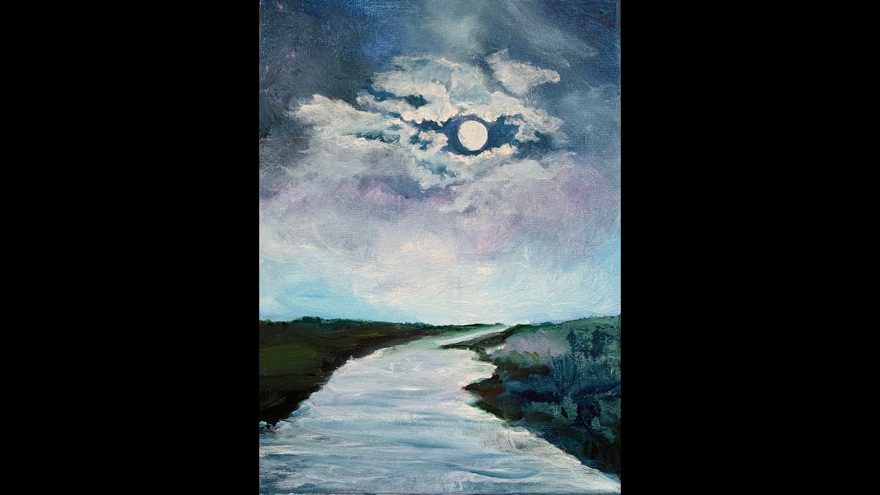 Make Strong Art and then the Mystical Moon River Painting - YouTube