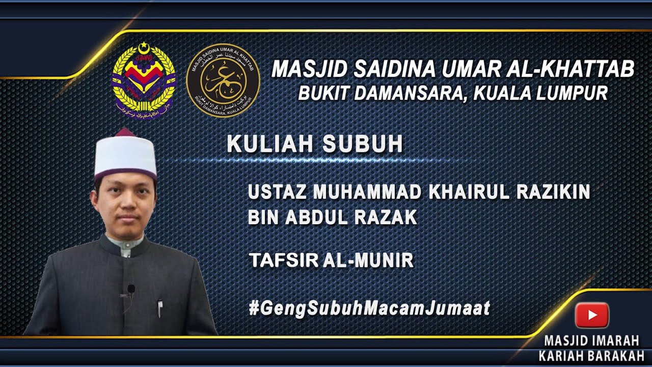 Live Kuliah Subuh Khamis 30/1/2025 - YouTube