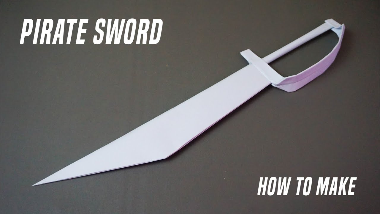 DIY Pedang Bajak Laut dari Kertas A4 (Pirate Sword) - YouTube