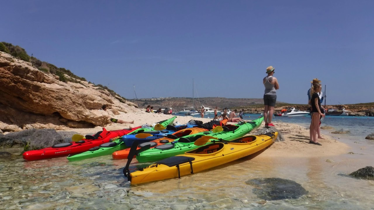 Kayaking in Comino, Malta and Gozo - Kayak Adventure - YouTube