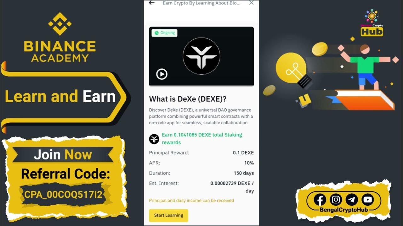 Binance Learn and Earn | DeXe Quiz Answers | Binance new learn and earn quiz answers | Binance ...
