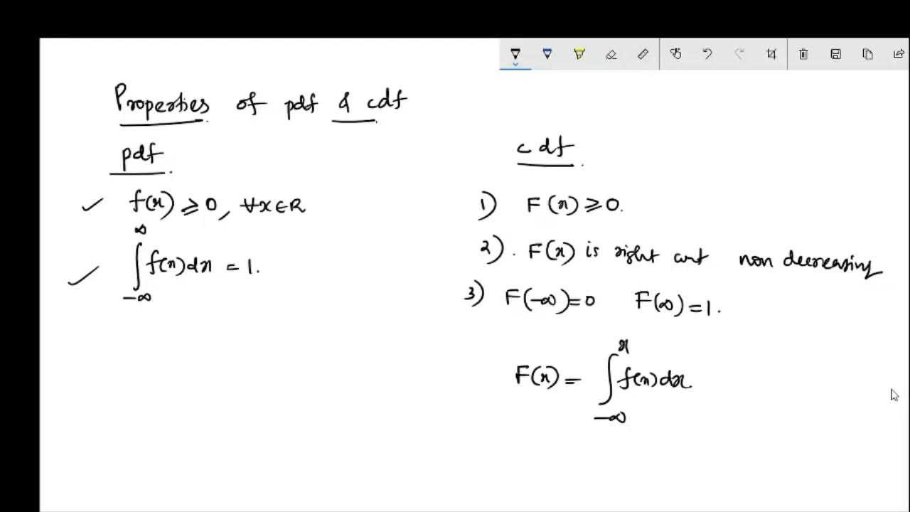 Properties of pdf and distribution function | How to check whether the ...