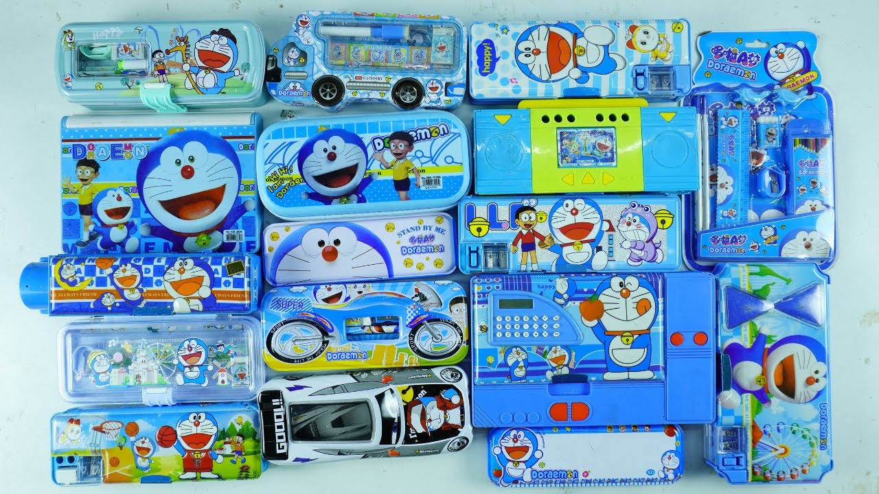 Lot Of Pencil Box Doraemon Collection - YouTube