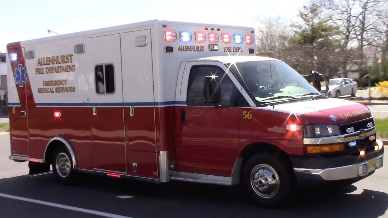 Allenhurst Fire Department First Aid Squad Ambulance 81-56 Responding 4 ...