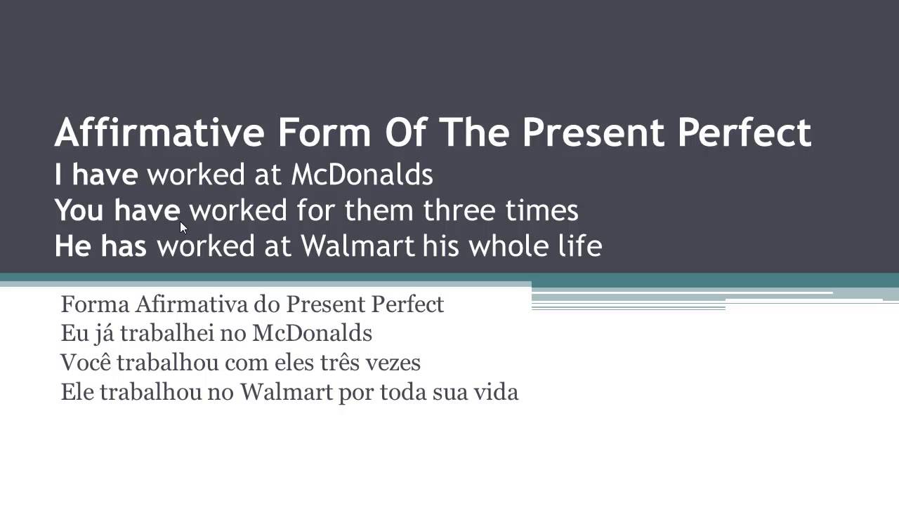 Como Usar O Present Perfect Em Inglês - 5 Formas de Usar o Presente ...