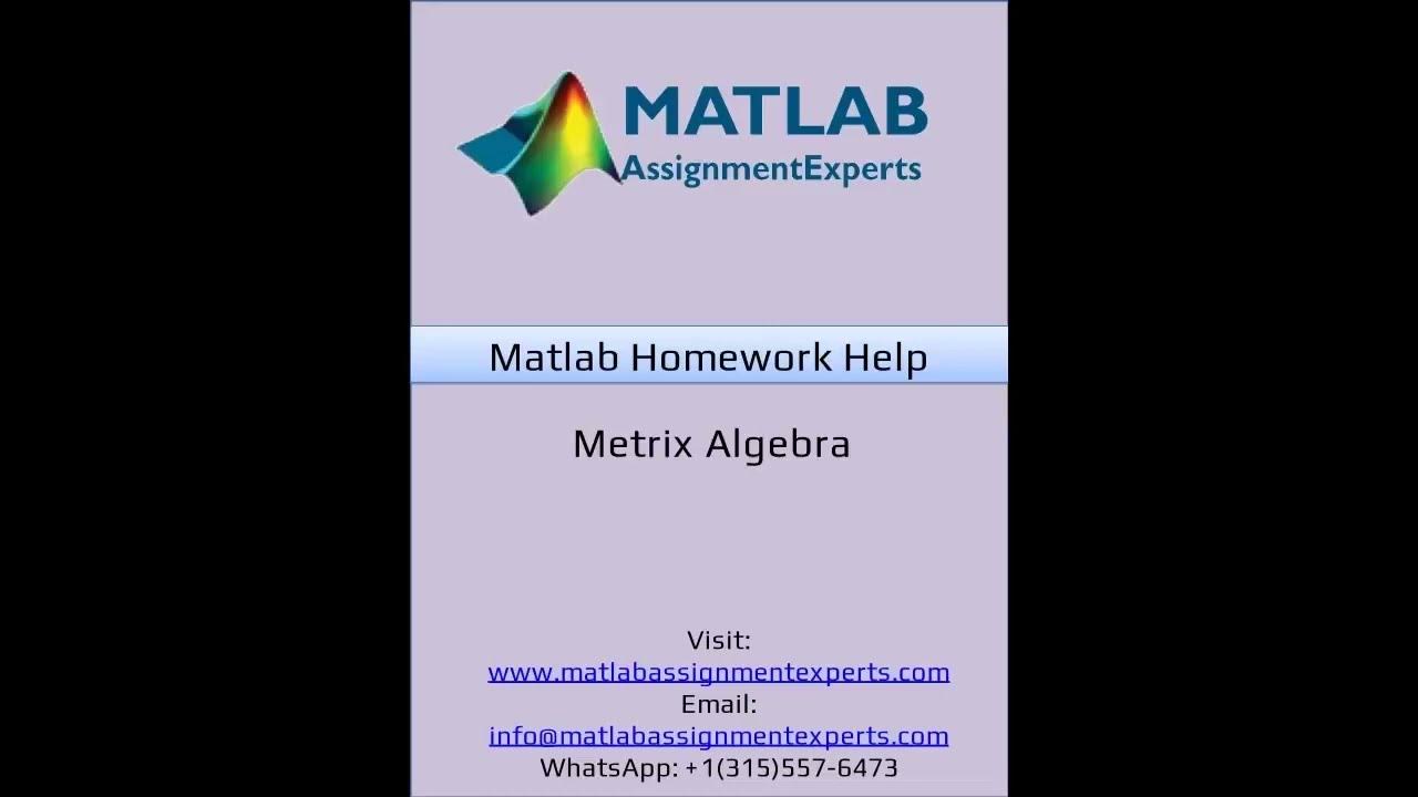 Matlab Homework Help - YouTube
