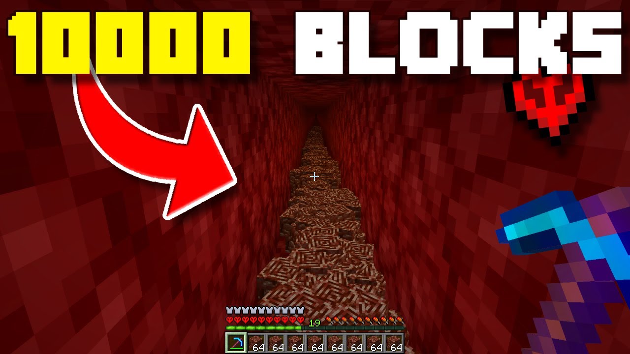 I Mined 10,000 BLOCKS in the Nether in Minecraft Hardcore... (#4) - YouTube